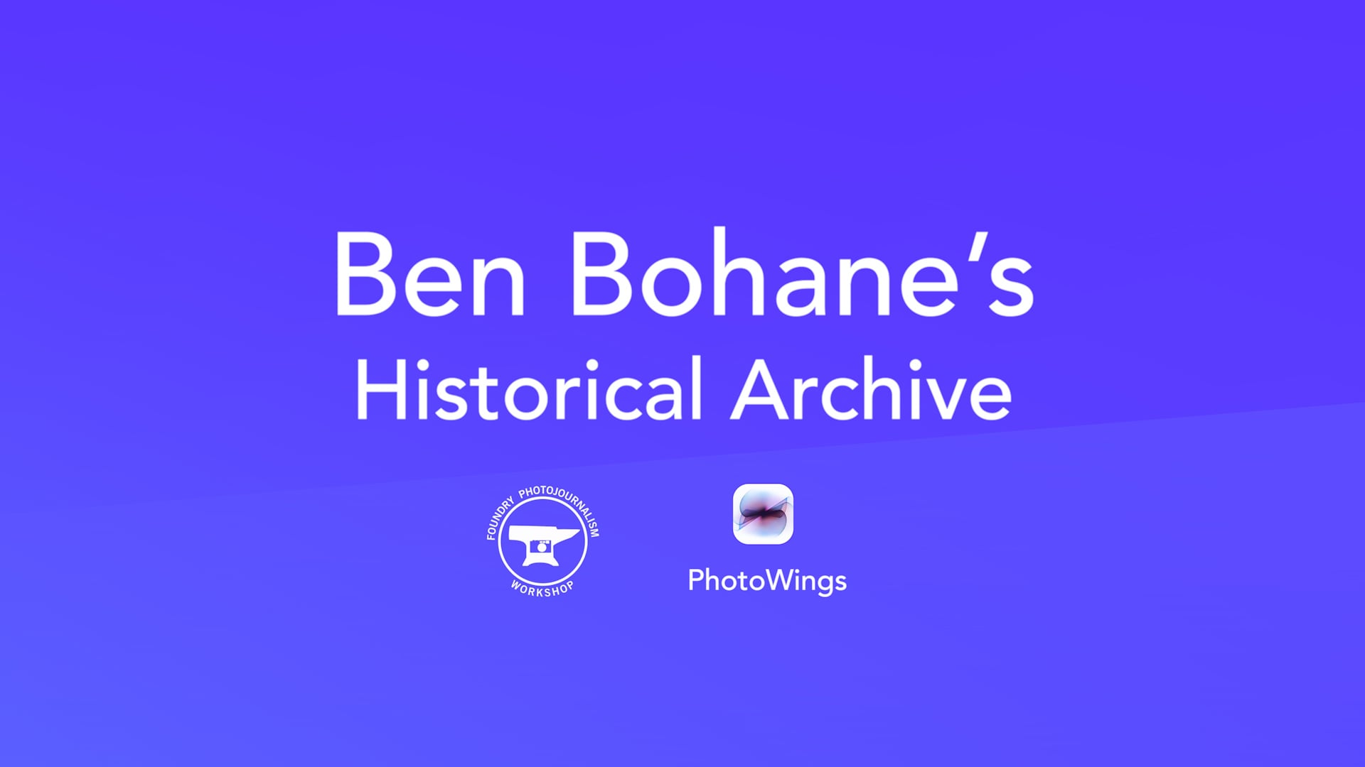 Ben Bohane's Historical Archive - The VII Foundation